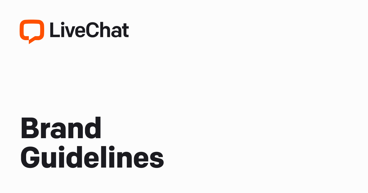 LiveChat Brand Guidelines